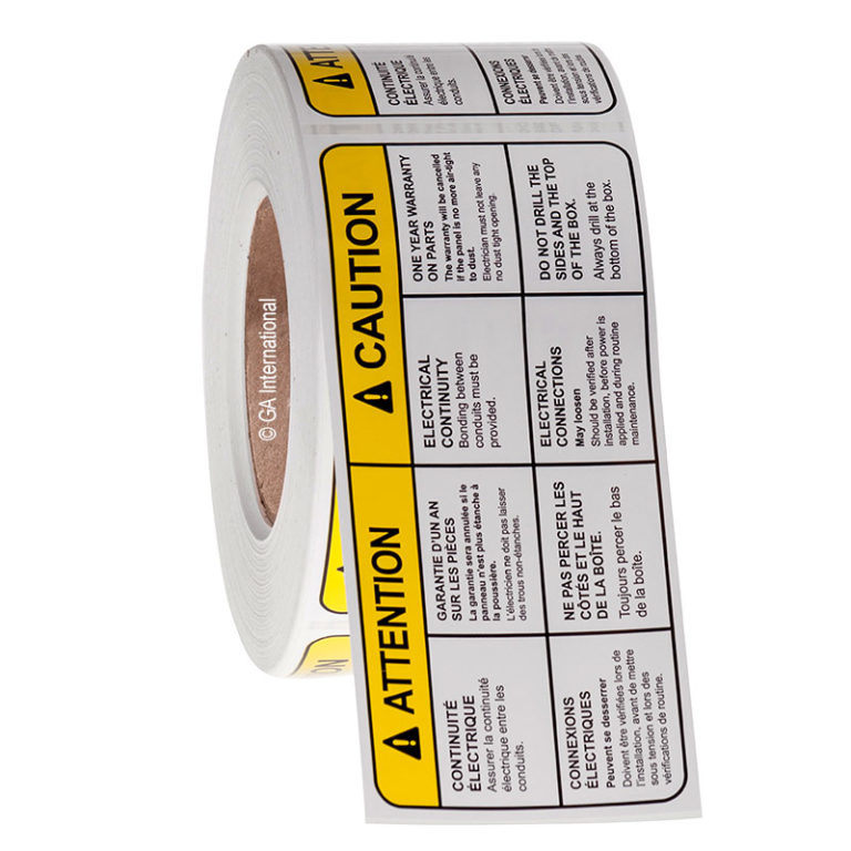 "CAUTION" ELECTRICAL WARNING LABEL - 3.25" X 6.875" #ZEL-002-0.5 ...