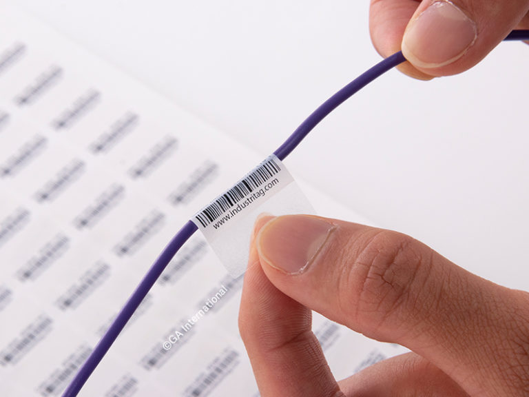 Wrap-Around Laser Labels for Cables and Wires – 1" x 0.34" + 0.41" # ...